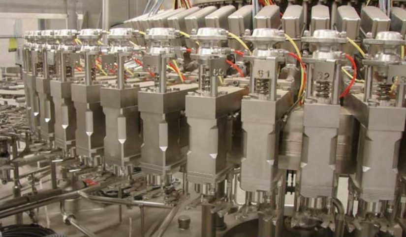 2007 Krones 66 Valve Volumetric Filler with 22 Head Alcoa Capper ...