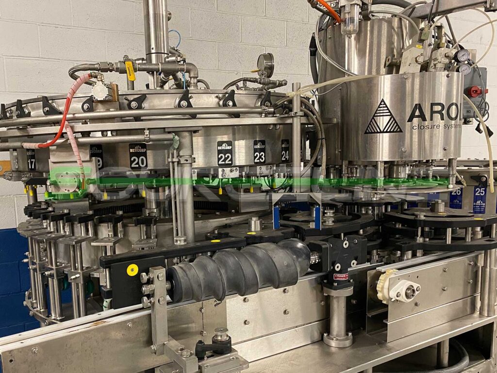 Bevcorp 28 Valve Filler with 6 Head Crowner | Sourceline Machinery